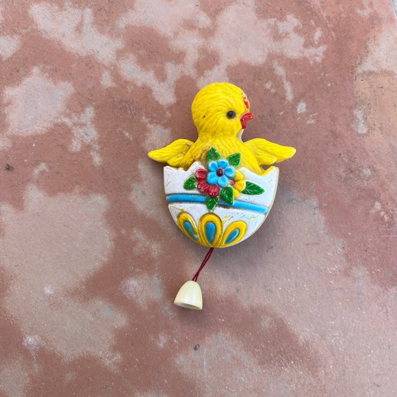 Unique Vintage | Jewelry | Vintage Easter Chick Egg Pin Hong Kong ...